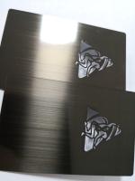 China Plated Matte IP Black Brushed Rectangle Metal Business Cards for sale