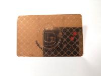 China Copper 0.5mm Business Membership Card Shinny Frosted for sale