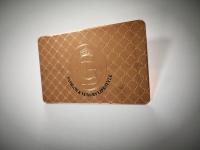 China Copper 0.5mm Business Membership Card Shinny Frosted for sale