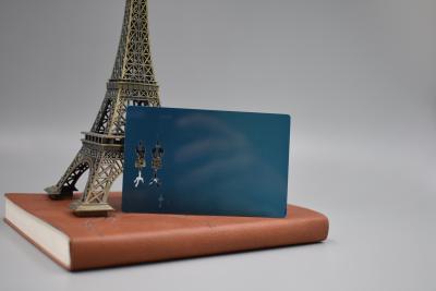 China Blue Brushed Member Vip 85x54mm Metal Business Cards for sale