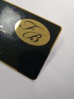 China Glossy Etching Stainless Steel 0.3mm Metal Business Cards for sale