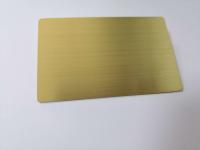 China Blank Brushed Gold 0.8mm Metal Business Cards for sale