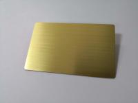 China Blank Brushed Gold 0.8mm Metal Business Cards for sale
