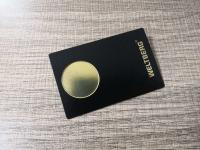 China 0.2mm Gold Metal RFID Card For Door Entrance Gym Locker for sale