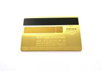 China Custom 0.8mm Metal Bank Card With SLE4442 Contact Chip Magnetic Stripe for sale