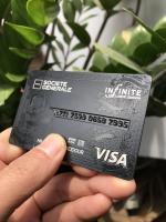 China Custom 0.8mm Metal Bank Card With SLE4442 Contact Chip Magnetic Stripe for sale