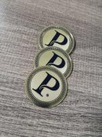 China 0.3mm Metal Label Gold Plate For Jeans Handbag Brand Logo for sale