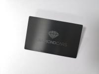 China Matte PVD Black Brushed 0.8mm Metal Business Vip Card for sale