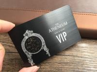 China Matte PVD Black Brushed 0.8mm Metal Business Vip Card for sale