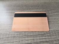 China 0.8mm Metal Business Card Etching Logo Hico Magnetic Stripe for sale