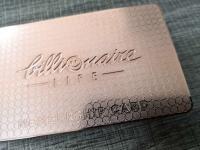 China 0.8mm Metal Business Card Etching Logo Hico Magnetic Stripe for sale