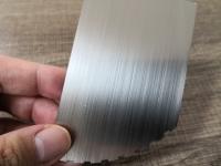China 0.40mm Silver Brushed Stainless Steel Metal Card Logo Printing for sale