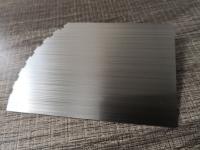 China 0.40mm Silver Brushed Stainless Steel Metal Card Logo Printing for sale