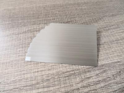 China 0.40mm Silver Brushed Stainless Steel Metal Card Logo Printing for sale