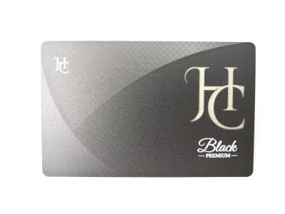 China Frosted 0.5mm SS Metal Membership Card Debossed Logo for sale