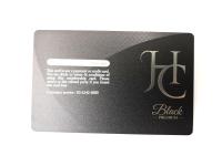 China Frosted 0.5mm SS Metal Membership Card Debossed Logo for sale