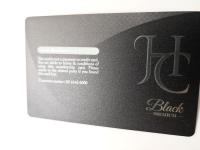 China Frosted 0.5mm SS Metal Membership Card Debossed Logo for sale