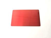 China Red 1.2mm Metal Membership Card With Chip Brush Finishing for sale