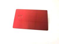 China Red 1.2mm Metal Membership Card With Chip Brush Finishing for sale