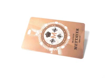 China Rose Gold 85*54mm Metal Business Cards Custom Printing for sale