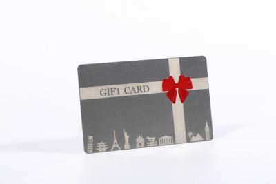 China 85*54mm Silkscreen Printing Metal Gift Card For Business for sale
