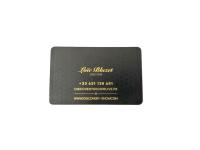 China Deep Etching Logo Metal Membership Card With Debossed Texture for sale
