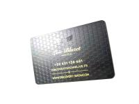China Deep Etching Logo Metal Membership Card With Debossed Texture for sale