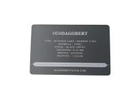 China Luxury Plating CR80 Metal Membership Card With Silicone Coated for sale