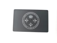 China Luxury Plating CR80 Metal Membership Card With Silicone Coated for sale