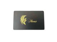 China Matte Black CR80 Gold Metal Business Cards With Laser Engraved for sale