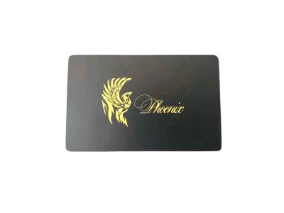 China Matte Black CR80 Gold Metal Business Cards With Laser Engraved for sale