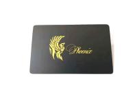 China Matte Black CR80 Gold Metal Business Cards With Laser Engraved for sale