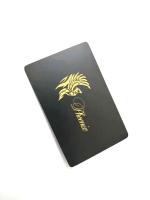 China Matte Black CR80 Gold Metal Business Cards With Laser Engraved for sale
