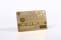 China High End Gold Plated Metal Membership Card Transparent for sale