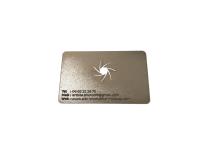 China 0.3mm Frosted Stainless Business Cards For Promotion for sale