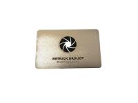 China 0.3mm Frosted Stainless Business Cards For Promotion for sale