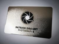 China 0.3mm Frosted Stainless Business Cards For Promotion for sale