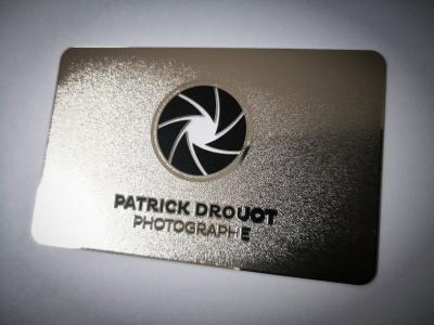 China 0.3mm Frosted Stainless Business Cards For Promotion for sale