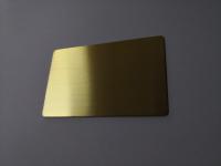 China Gold Brushed Small Chip Slot 0.8mm Metal Membership Card for sale
