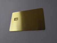 China Gold Brushed Small Chip Slot 0.8mm Metal Membership Card for sale