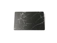 China Blister Coating 85x54mm Black Frosted Marble Business Card for sale