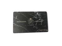 China Blister Coating 85x54mm Black Frosted Marble Business Card for sale