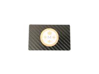 China Carbon Fibre Black Card Silkscreen Printing Logo 85x54x0.5mm for sale