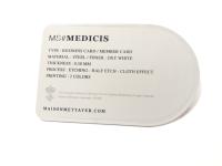 China Silk Print 0.3mm White Metal Business Cards Stainless Steel for sale