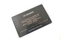 China Carbon Fibre OEM 85x54mm Metal Plain Black Business Cards for sale