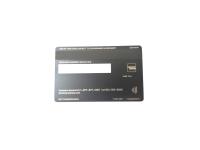 China Small Chip Hole Engrave Black Steel Business Cards Frosted for sale