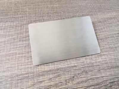 China 85x54mm Silver Brushed N-tage216 Nfc Metal Card 2cm Reading Distance for sale