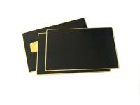 China Shiny Gold Black Metal Membership Card Printing With Chip for sale
