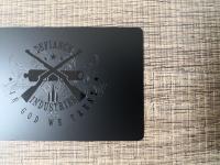 China 0.76MM Thickness Metal Business Card Steel Etched Glossy UV Spot Printing for sale