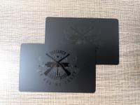 China 0.76MM Thickness Metal Business Card Steel Etched Glossy UV Spot Printing for sale